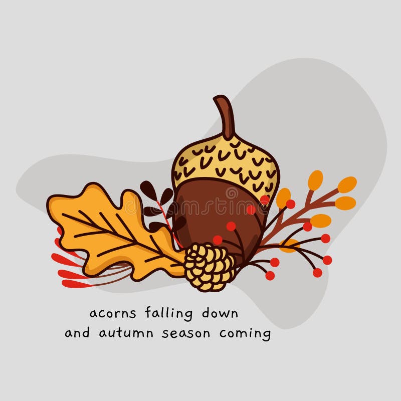 Thanksgiving acorn, icon stock vector. Illustration of texture - 258929908