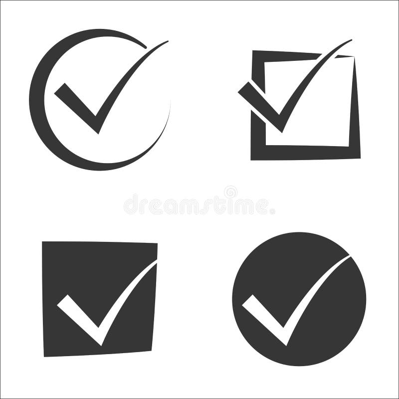 Vector Illustration on the Theme Check Mark Stock Vector - Illustration ...