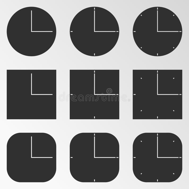 Vector Illustration on the Theme Clock Stock Vector - Illustration of ...