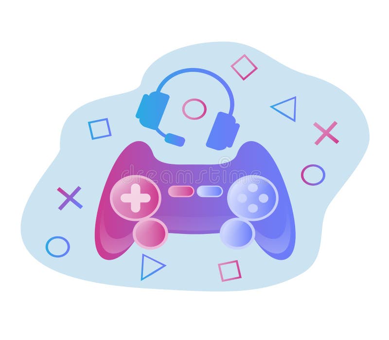 Vector Illustration on the Theme of Computer Games, Play Station. Stock ...