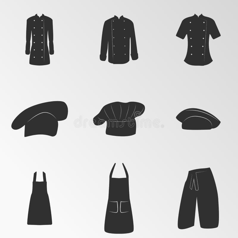 Vector Illustration on the Theme Cook Uniform Stock Vector ...