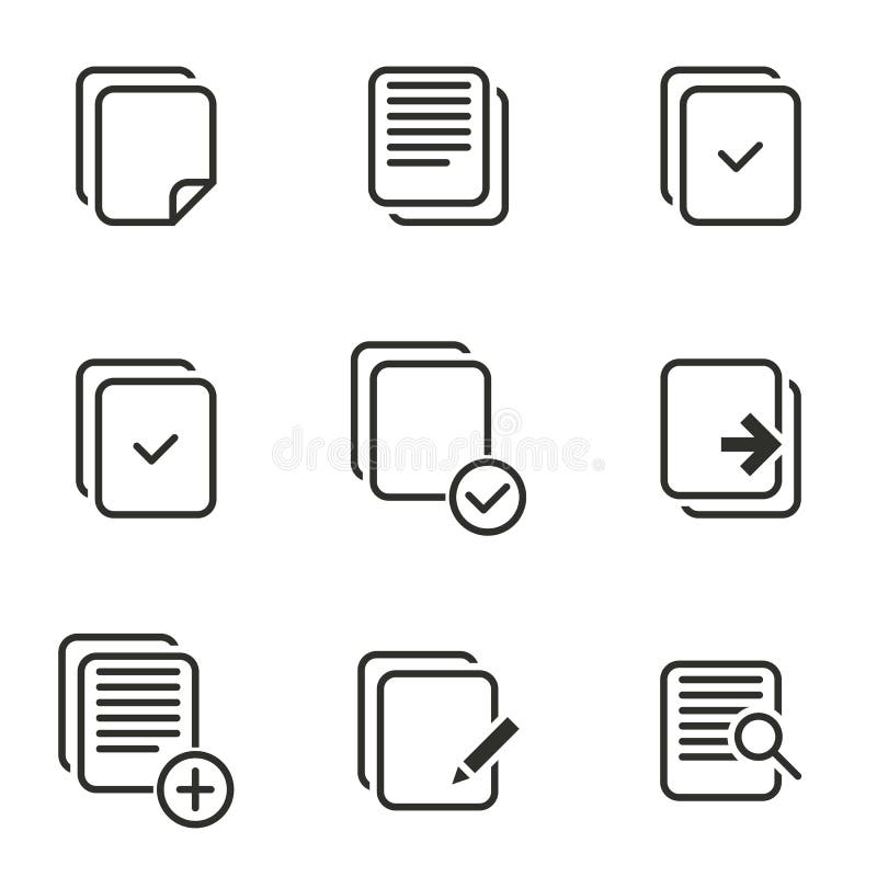 Vector Illustration on the Theme File Document Icons Stock Vector ...