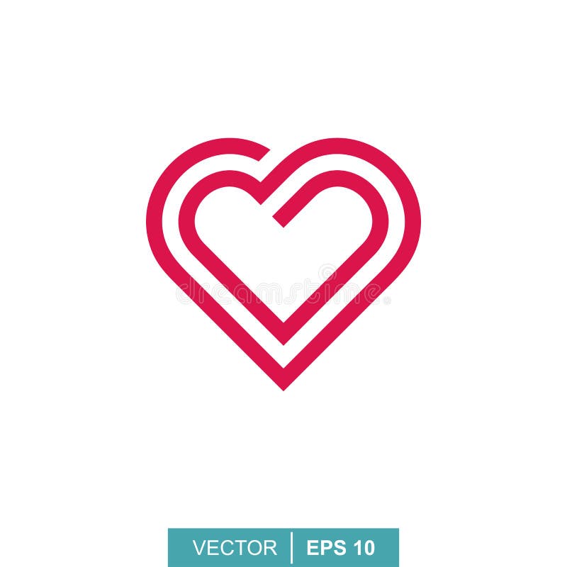 Stylized modern heart stock illustration. Illustration of invitation ...
