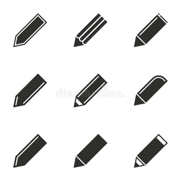 Vector Illustration on the Theme Pencil Stock Vector - Illustration of ...