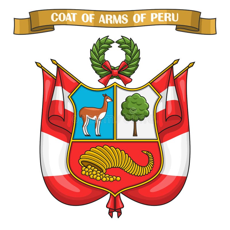 Vector Illustration on Theme Peruvian Coat of Arms Stock Vector ...