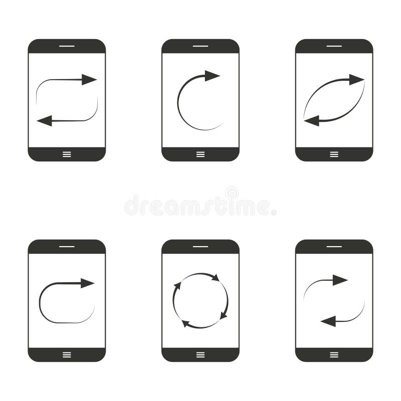 Vector Illustration on the Theme Phone, Rotate Stock Vector ...