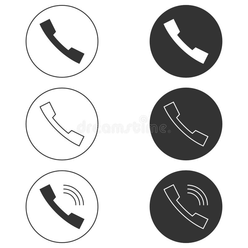 Vector Illustration on the Theme Telephone Call Stock Vector ...