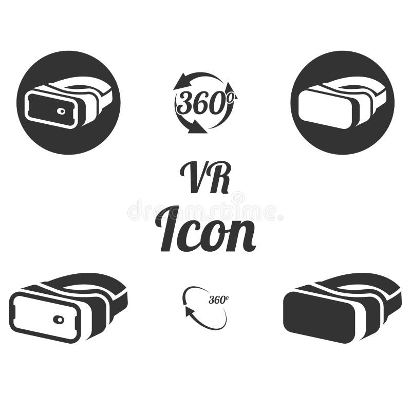 Vector Illustration on the Theme Virtual Reality Headset Icons, Vr ...