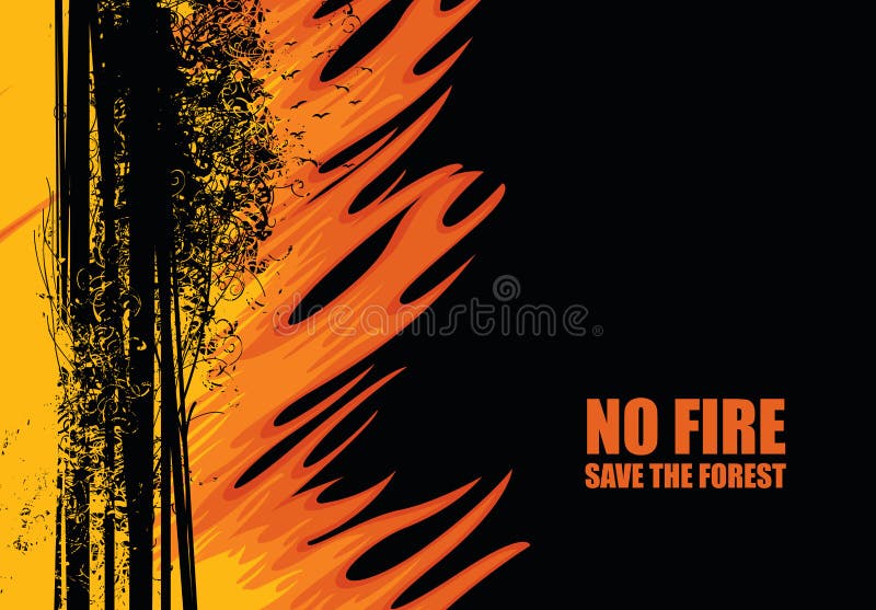 Save the Forest, ECO Poster on the Theme of Forest Fires Stock Vector ...