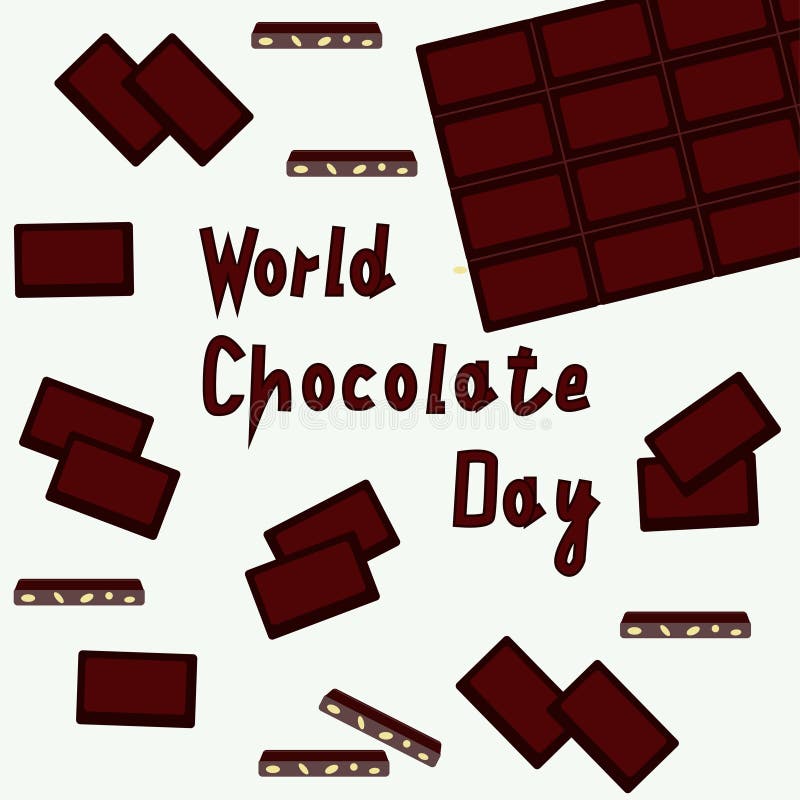 Vector Illustration on a Theme of World Chocolate Day Stock Vector ...