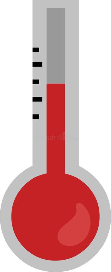 Thermometer High Temperature Cartoon Stock Vector - Illustration of ...