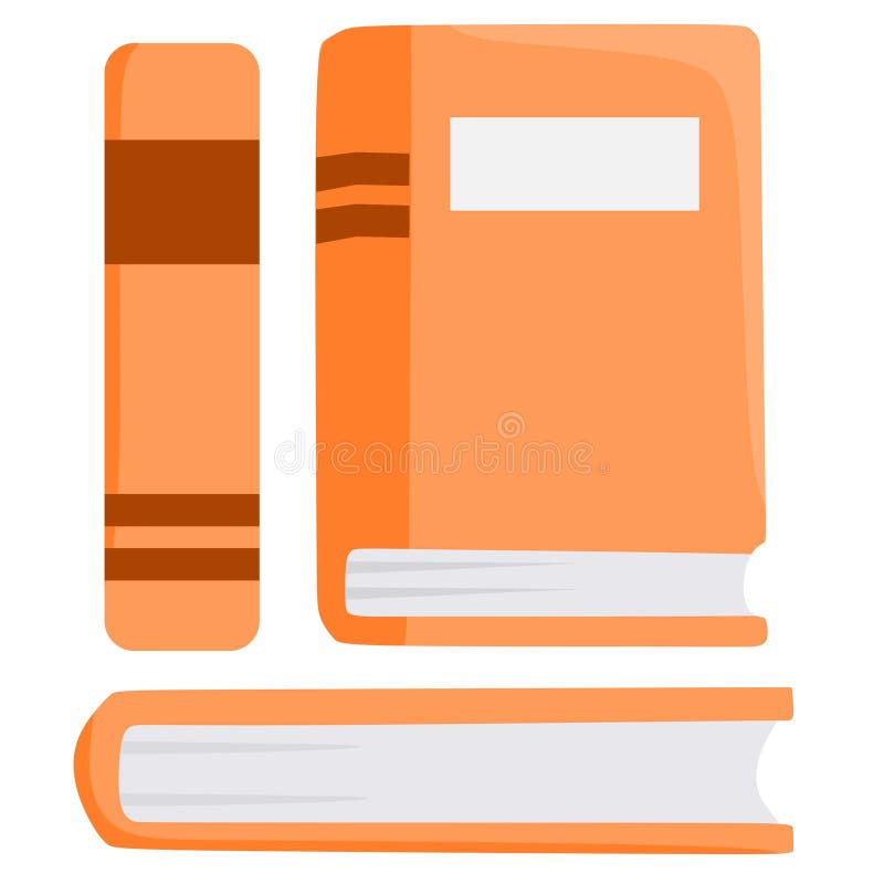 Vector Illustration of Thick Book Collection Stock Vector ...