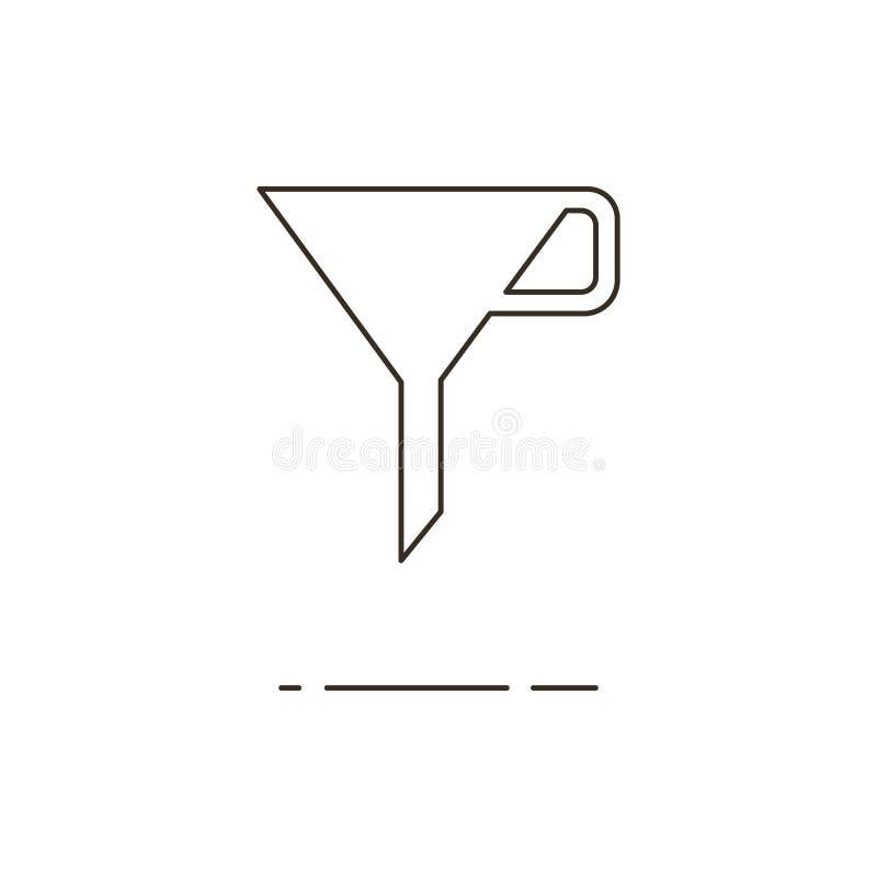 Line Funnel or Filter Icon Isolated on White Background. Colorful ...