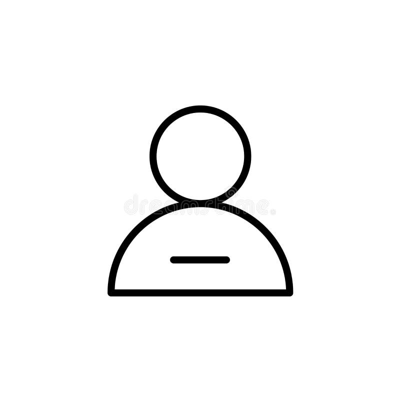 Vector Illustration of Thin Line Remove Male User Action Icon. Could Be ...