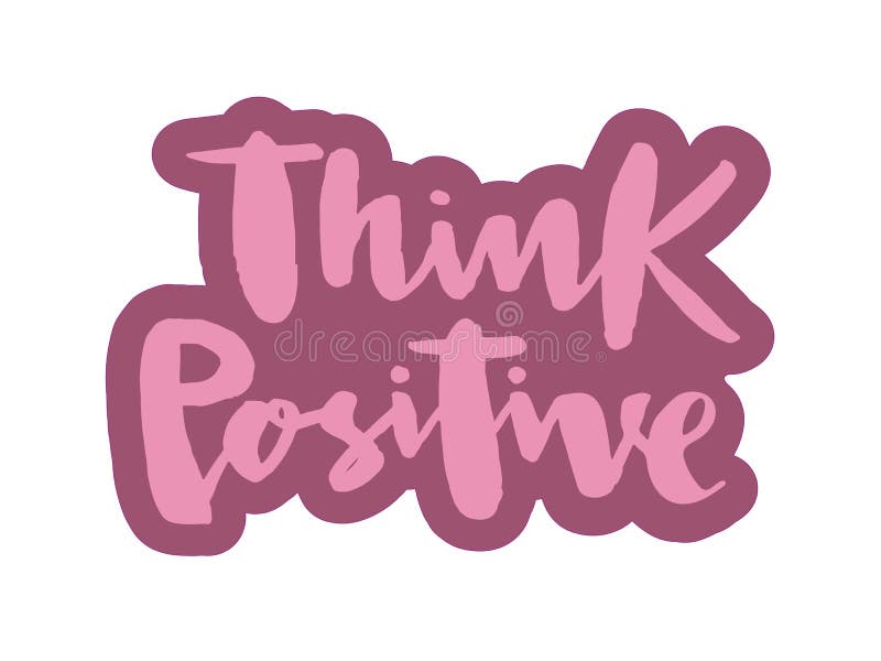 Vector Illustration of Think Positive for Logotype, Flyer, Banner ...
