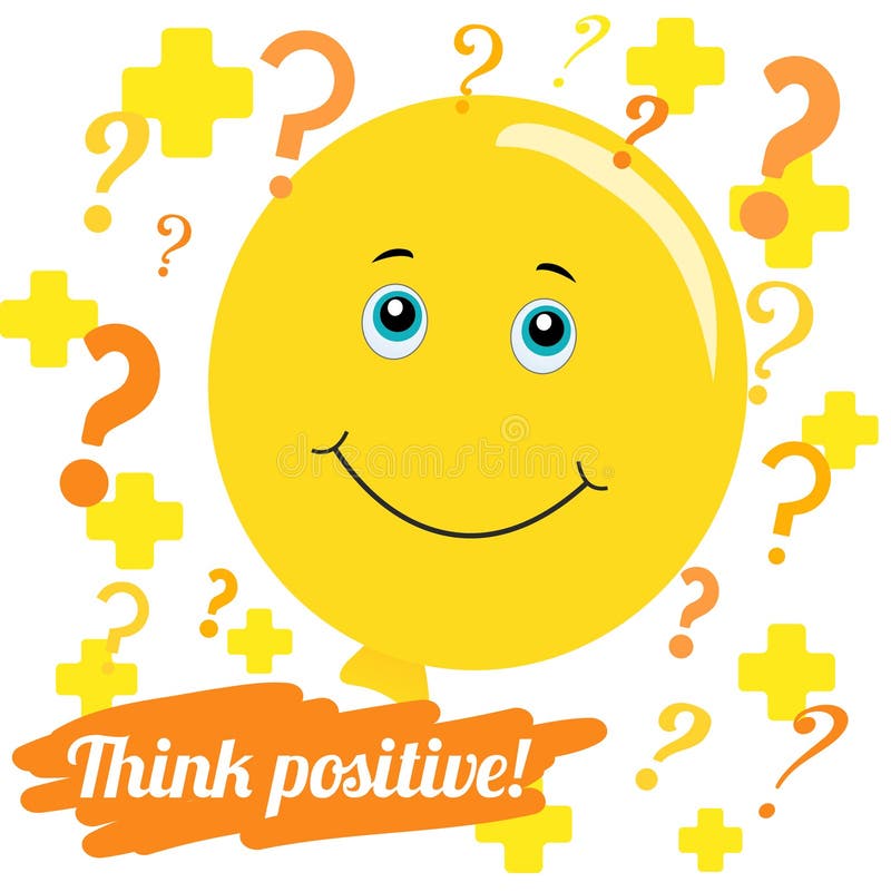 Vector Illustration. Think Positively Stock Vector - Illustration of ...
