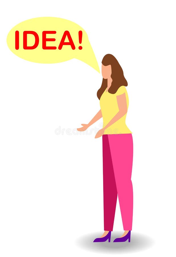 Vector Illustration of Thinking Idea or Solution Concept with Fast ...
