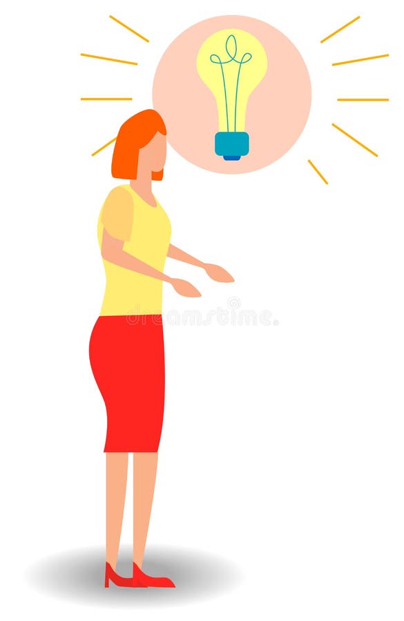 Vector Illustration of Thinking Idea or Solution Concept with Fast ...