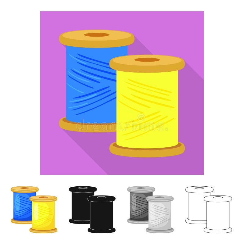 Vector Illustration of Thread and Spool Logo. Collection of Thread and ...