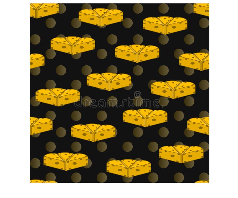 Vector Illustration of Three Cheese Pattern Stock Vector - Illustration ...
