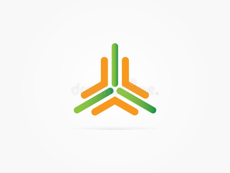Vector Illustration Three Pillars Logo Stock Illustration ...