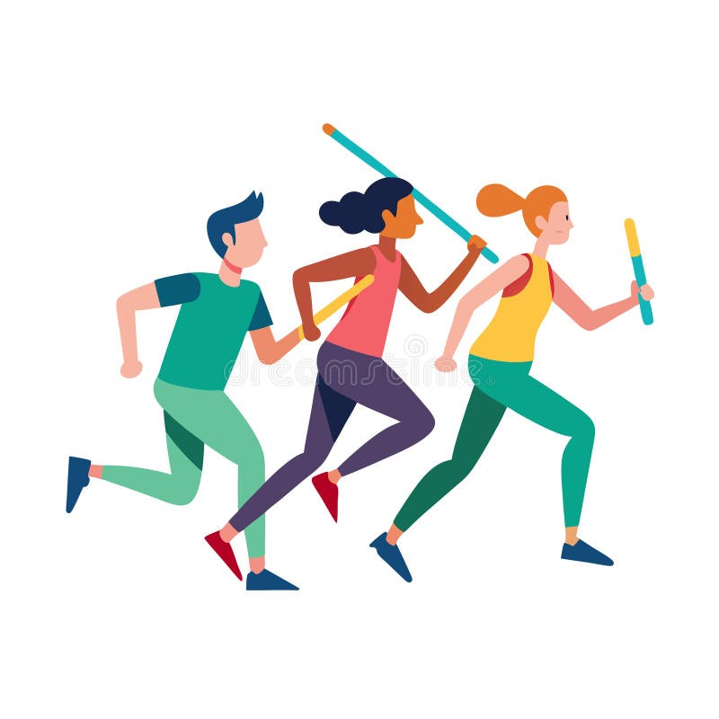 Relay Race Team Stock Illustrations – 522 Relay Race Team Stock ...