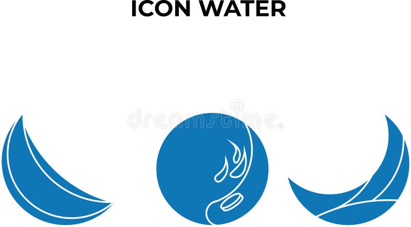 Icon water three symbol stock vector. Illustration of curl - 314201152