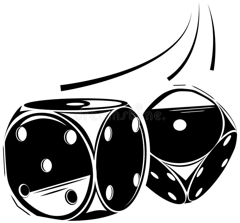 Vector Illustration Throwing Two Dice Stock Vector - Illustration of ...