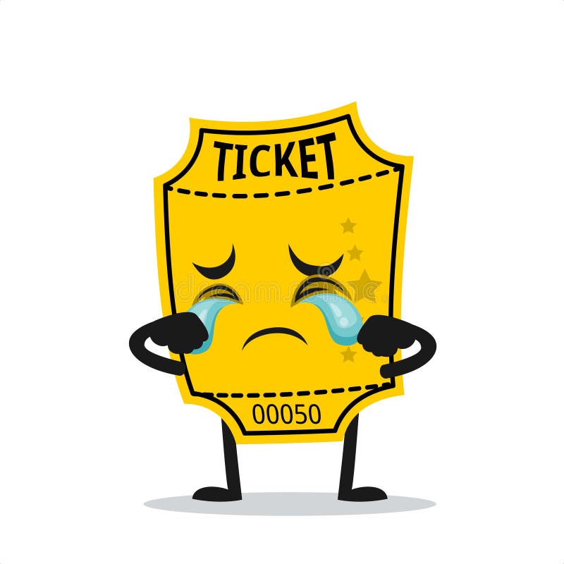 Vector Illustration of Ticket Mascot or Character Stock Image ...