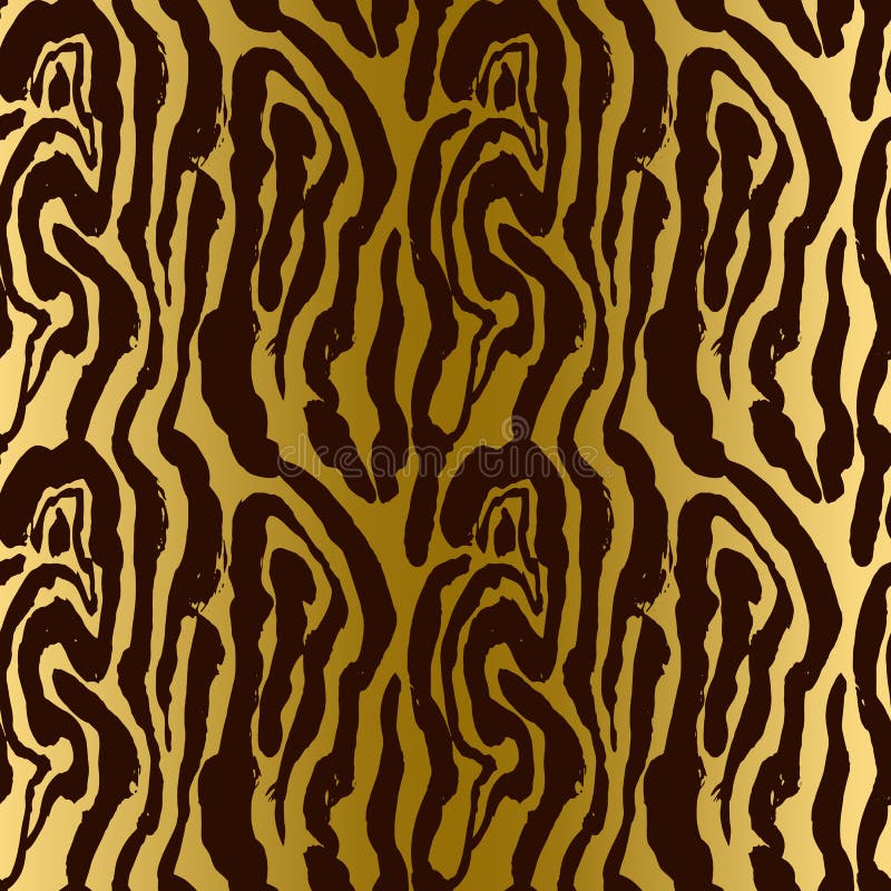 Vector Illustration Tiger Print Seamless Gradient Pattern. Vector Hand ...