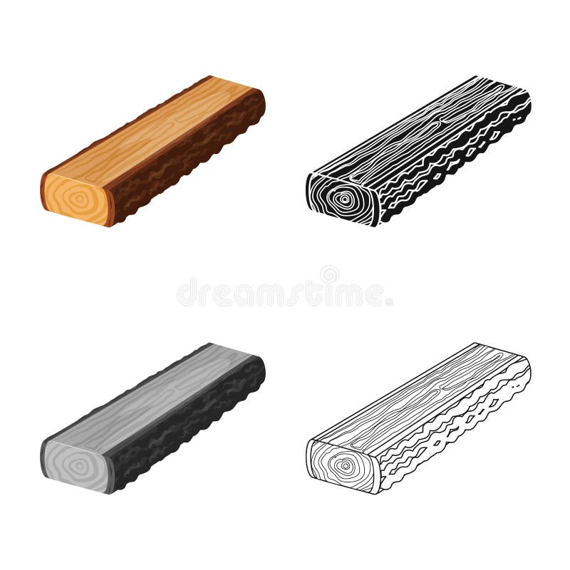 Vector Illustration of Timber and Deck Icon. Set of Timber and Lumber ...