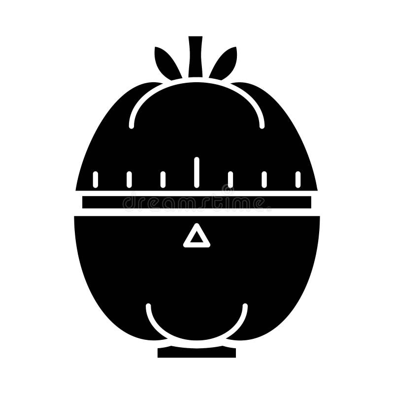 Vector Illustration of Timer and Tomato Sign. Web Element of Timer and ...