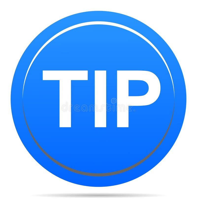 Tip Blue Round Button Help and Suggestion Concept Stock Vector ...