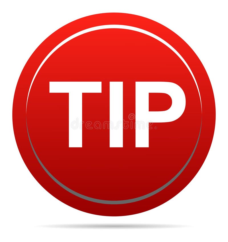 Tip Red Round Button Help and Suggestion Concept Stock Vector ...