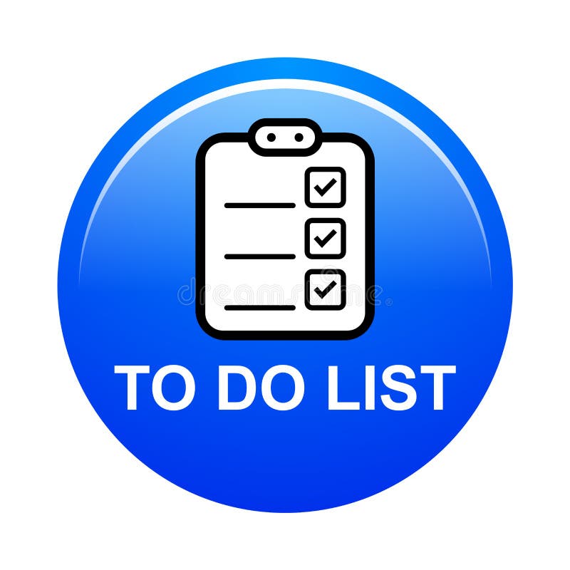 To do list button stock vector. Illustration of background - 121753583