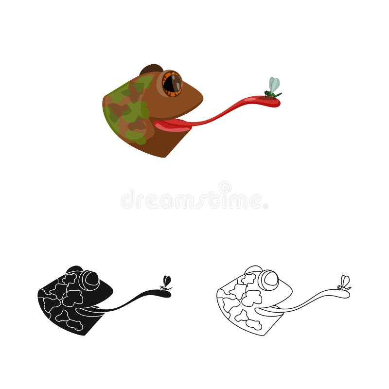 Vector Illustration of Toad and Head Symbol. Collection of Toad and ...
