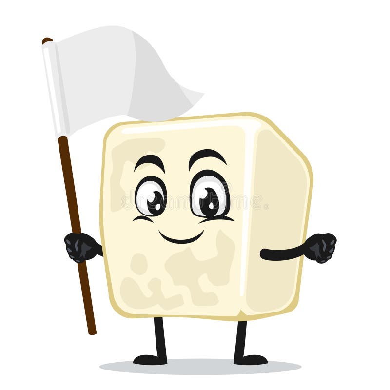 Vector Illustration of Tofu Mascot or Character Stock Vector ...