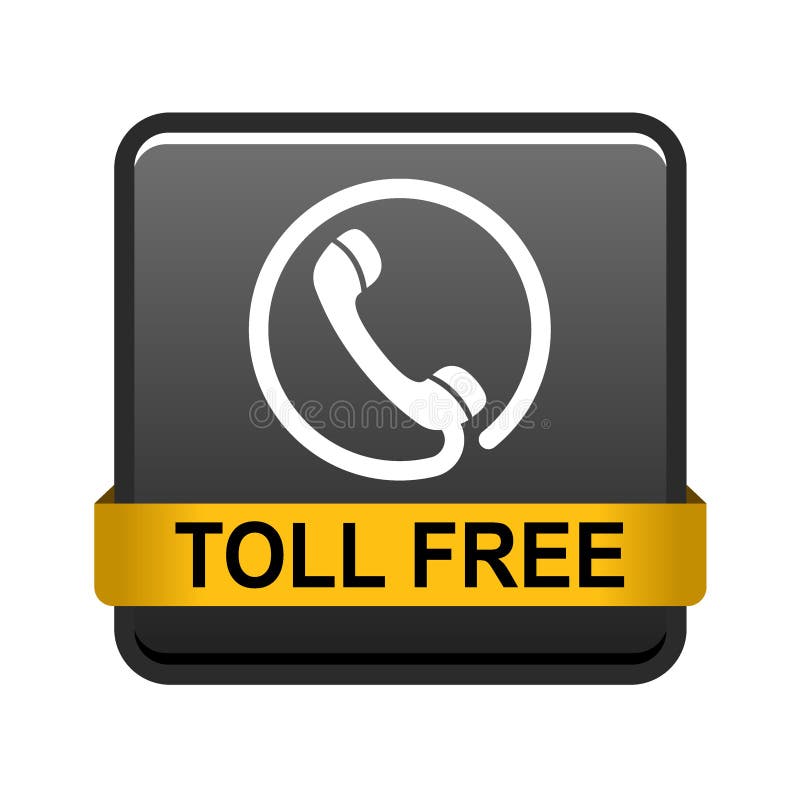 Phone Icon Toll Free Button Stock Vector - Illustration of clipart ...