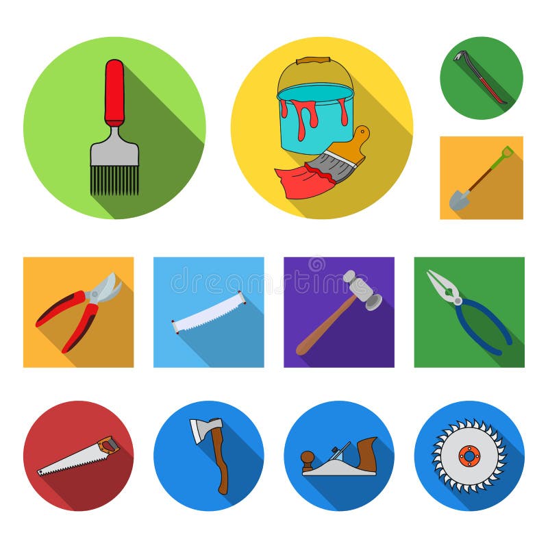 Vector Illustration of Tool and Construction Symbol. Collection of Tool ...