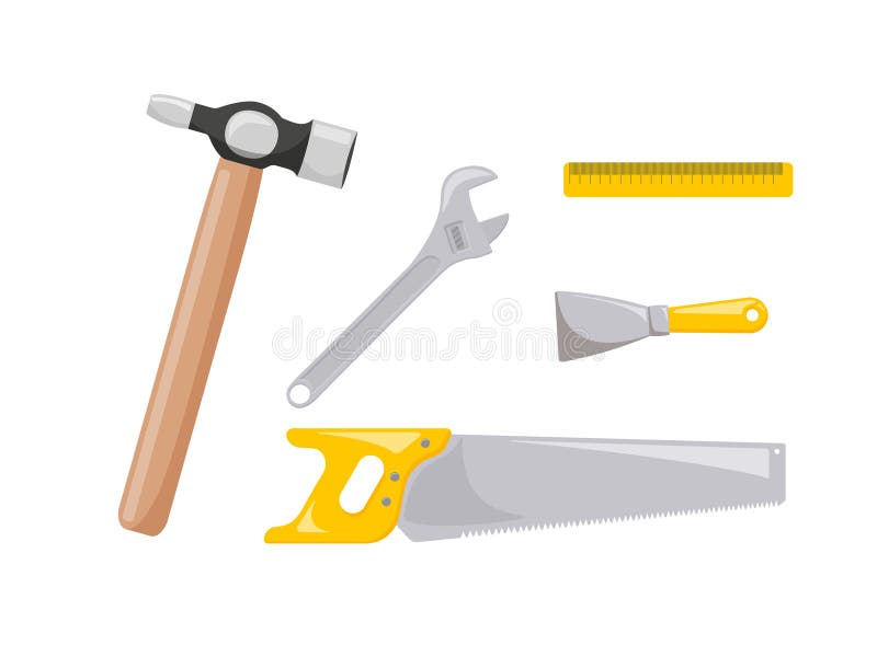 Vector Illustration of Tools. a Set of Working Tools Stock Vector ...