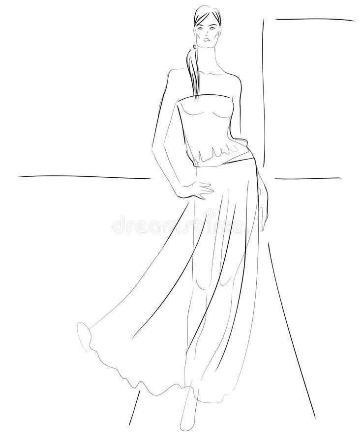 Fashion Runway Model Face Stock Illustrations – 218 Fashion Runway ...