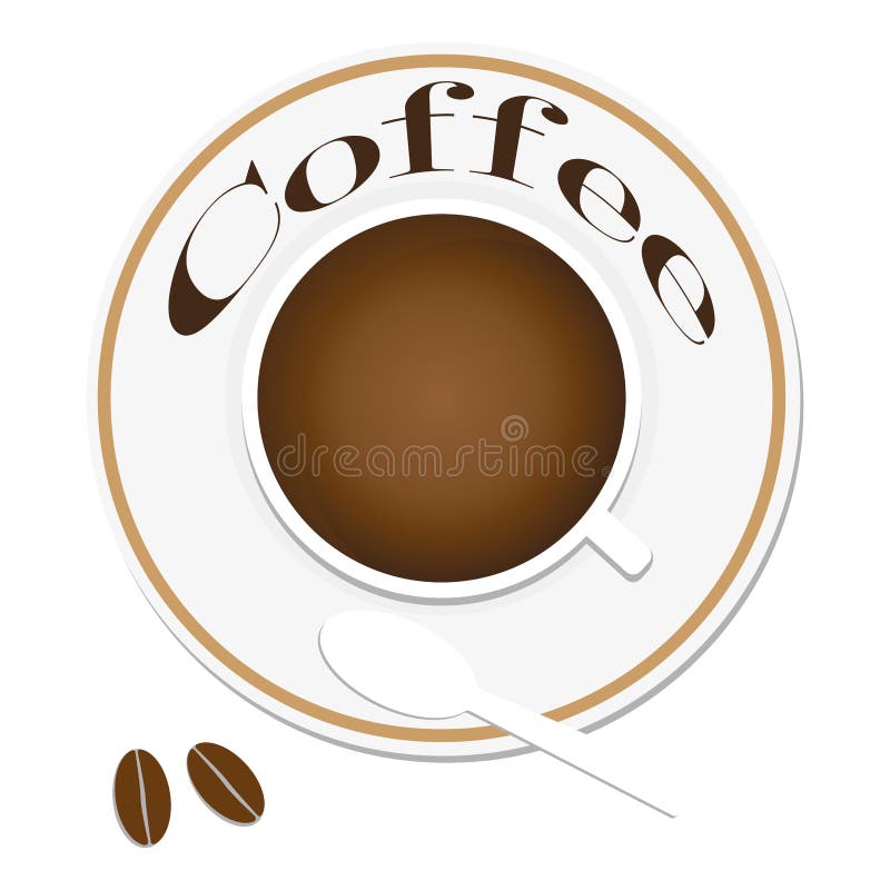 Vector Illustration Top View Trendy Flat Coffee Icon Business Logo ...