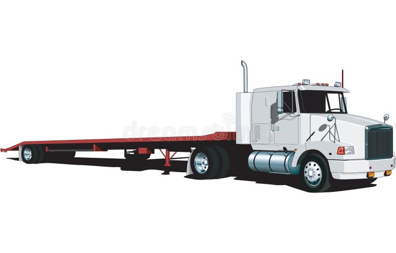 Tractor Trailer Illustration Stock Vector - Illustration of transport ...