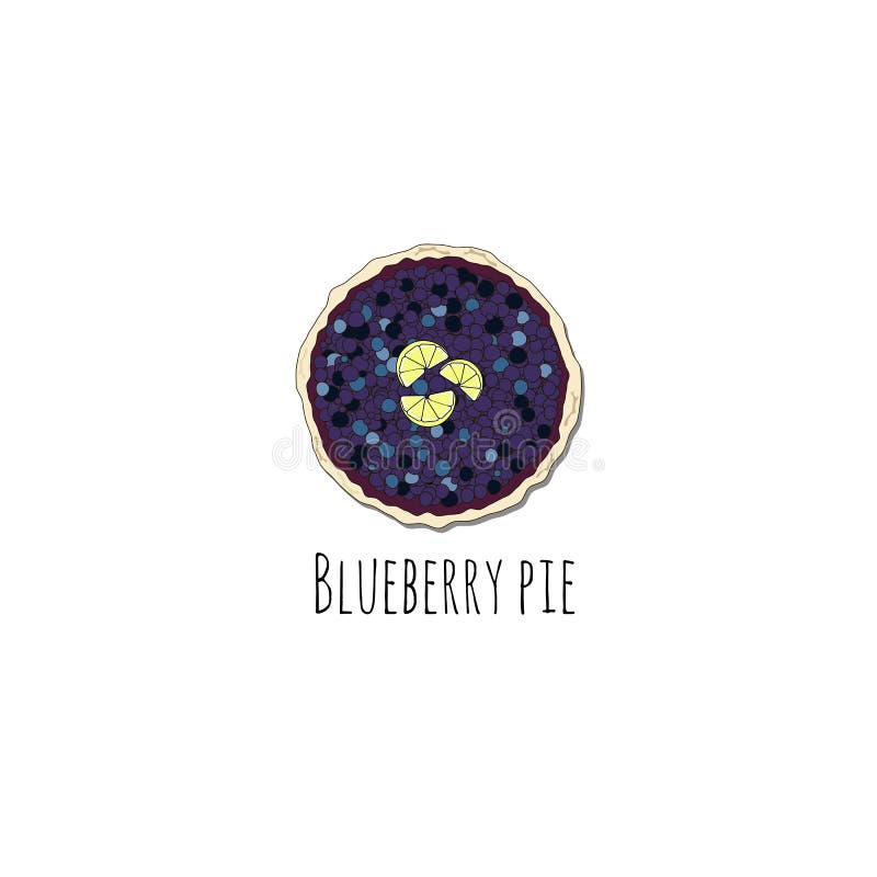 Blueberry pie illustration stock illustration. Illustration of ...