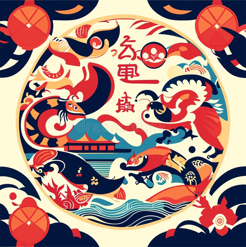 Dragon wave Logo stock vector. Illustration of evil - 250449660