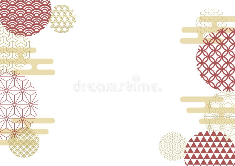 Vector Illustration of Traditional Japanese Pattern. Frame Design with ...