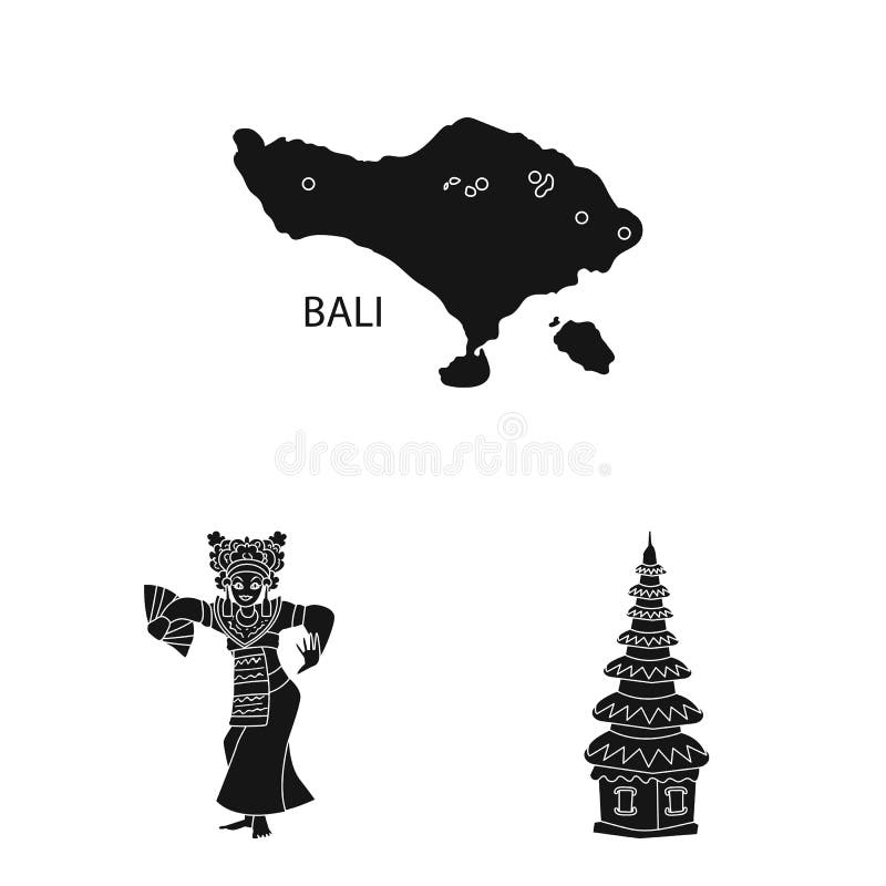 Vector Design of and Traditional Icon. Set of and Bali Stock Symbol for ...