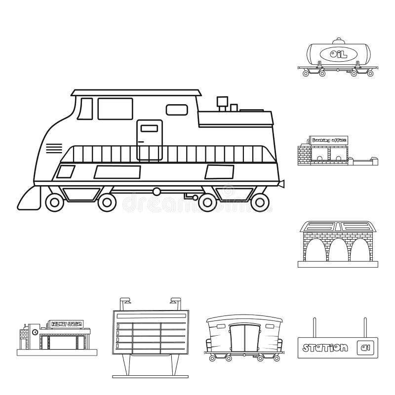 Train Station Outline Stock Illustrations – 1,902 Train Station Outline ...