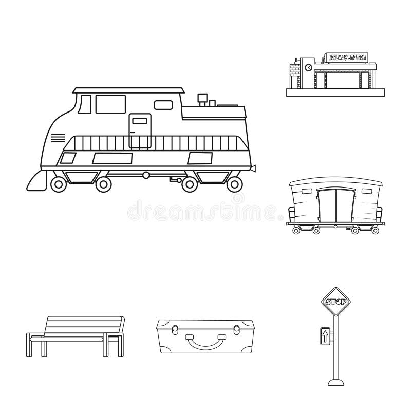 Train Station Outline Stock Illustrations – 1,902 Train Station Outline ...
