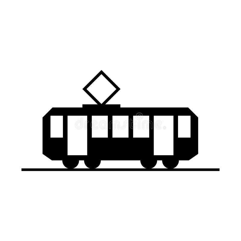 Illustration of a red tram stock vector. Illustration of speed - 62093955